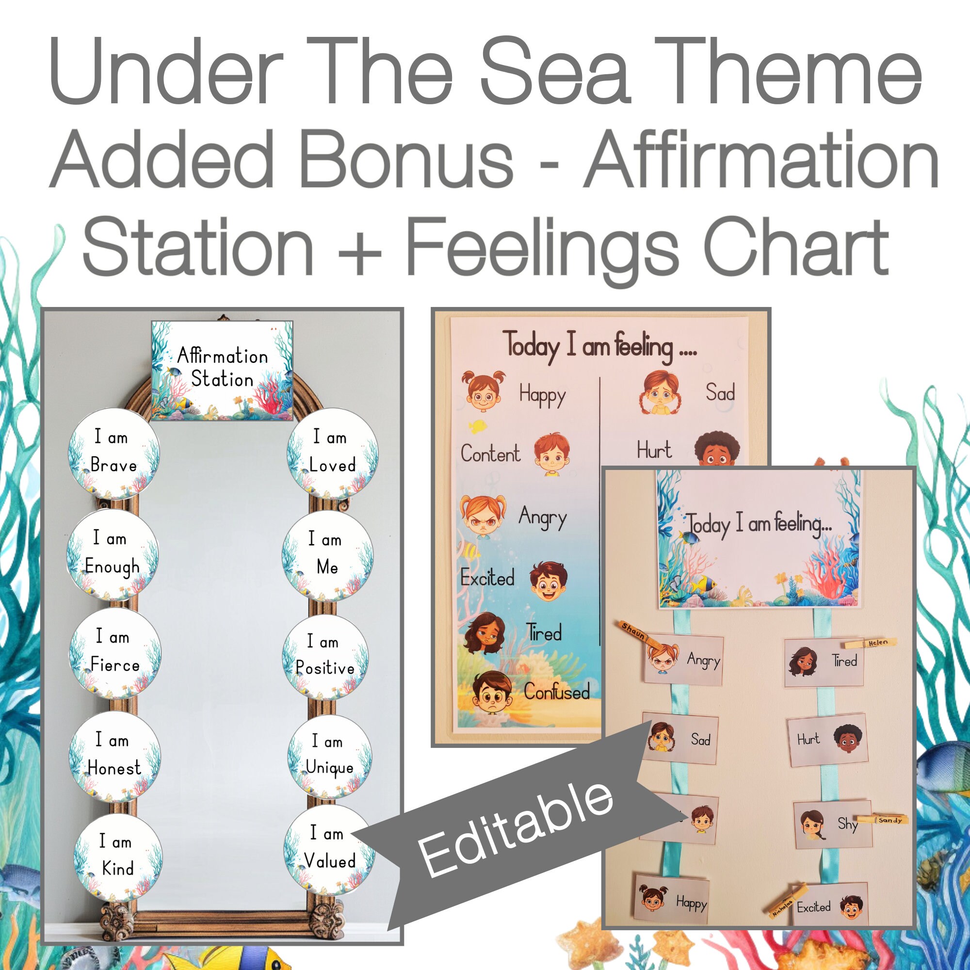 Under the Sea Classroom Decor Bundle Printables - Includes 15 Amazing ...