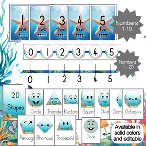Under the Sea Classroom Decor Bundle Printables - Includes 15 Amazing ...