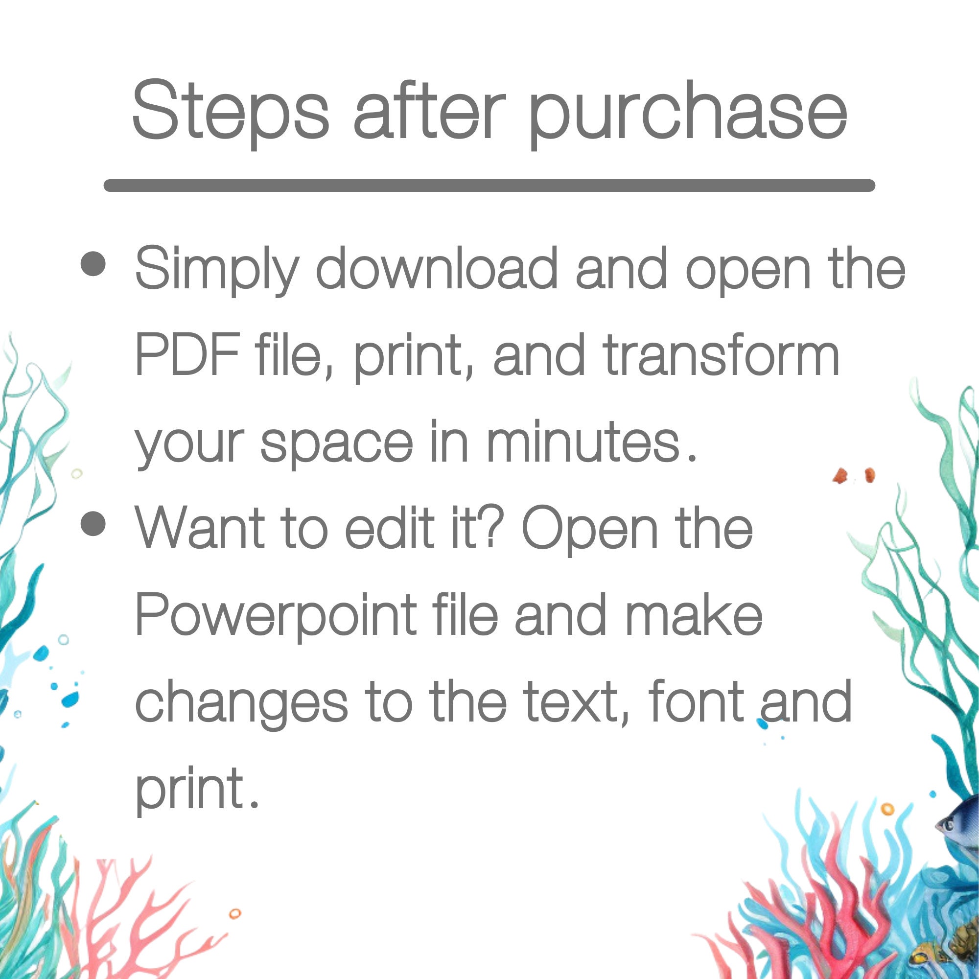 Under the Sea Classroom Decor Bundle Printables - Includes 16 Amazing ...