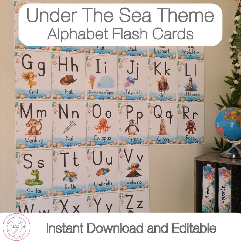 Under the Sea Classroom Theme | Alphabet Posters | Alphabet Class ...