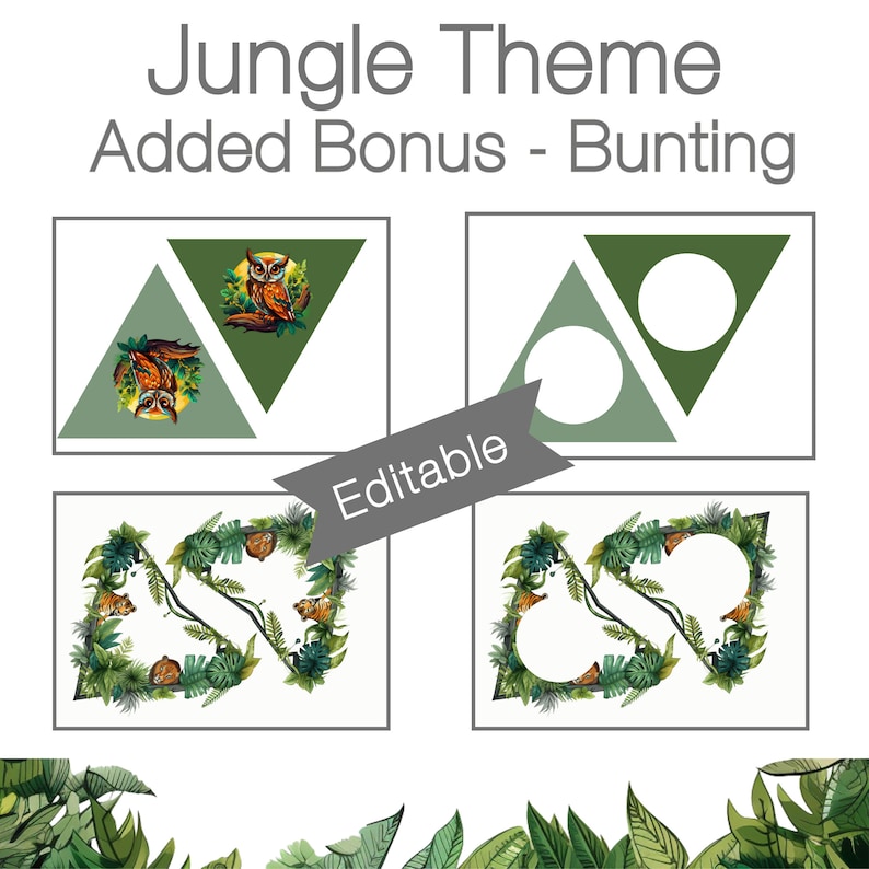 Jungle Theme Classroom Decor Bundle Printables - Includes 15 Amazing ...