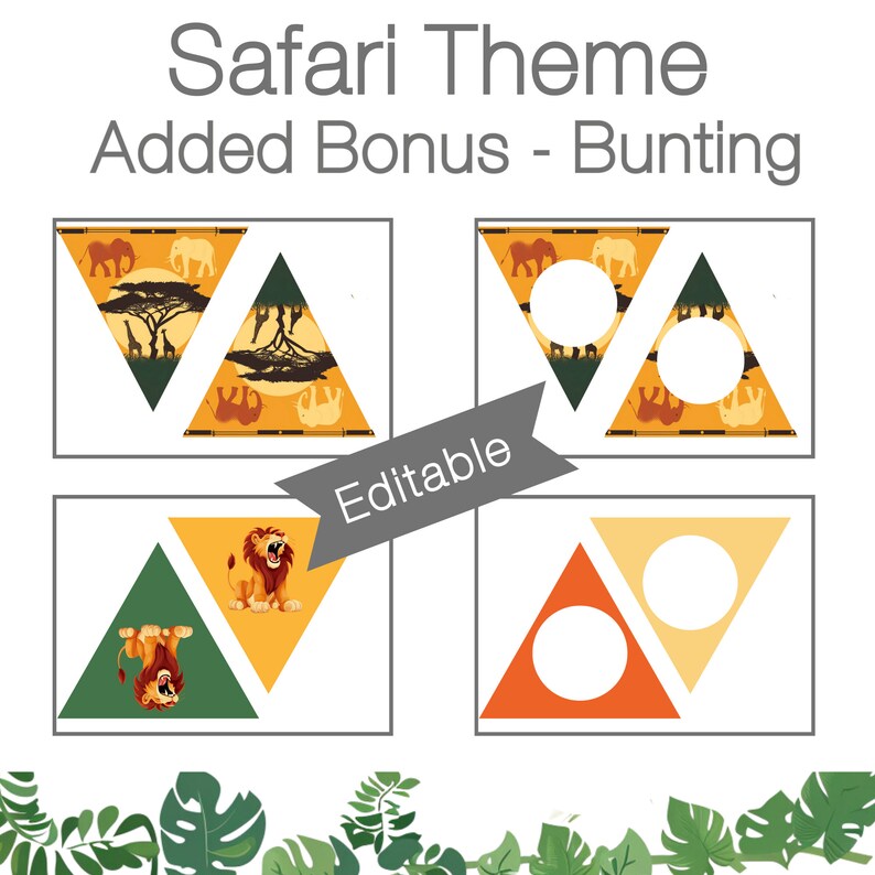 Safari Theme Classroom Decor Bundle Printables Includes 7 Amazing ...