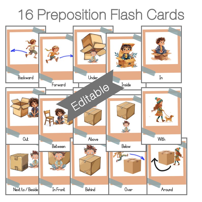 Boho Rainbow Theme Classroom | Prepositions | Learning Positions With ...