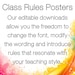Rainbow Themed Classroom Rules Posters Printable - Class Rules for ...