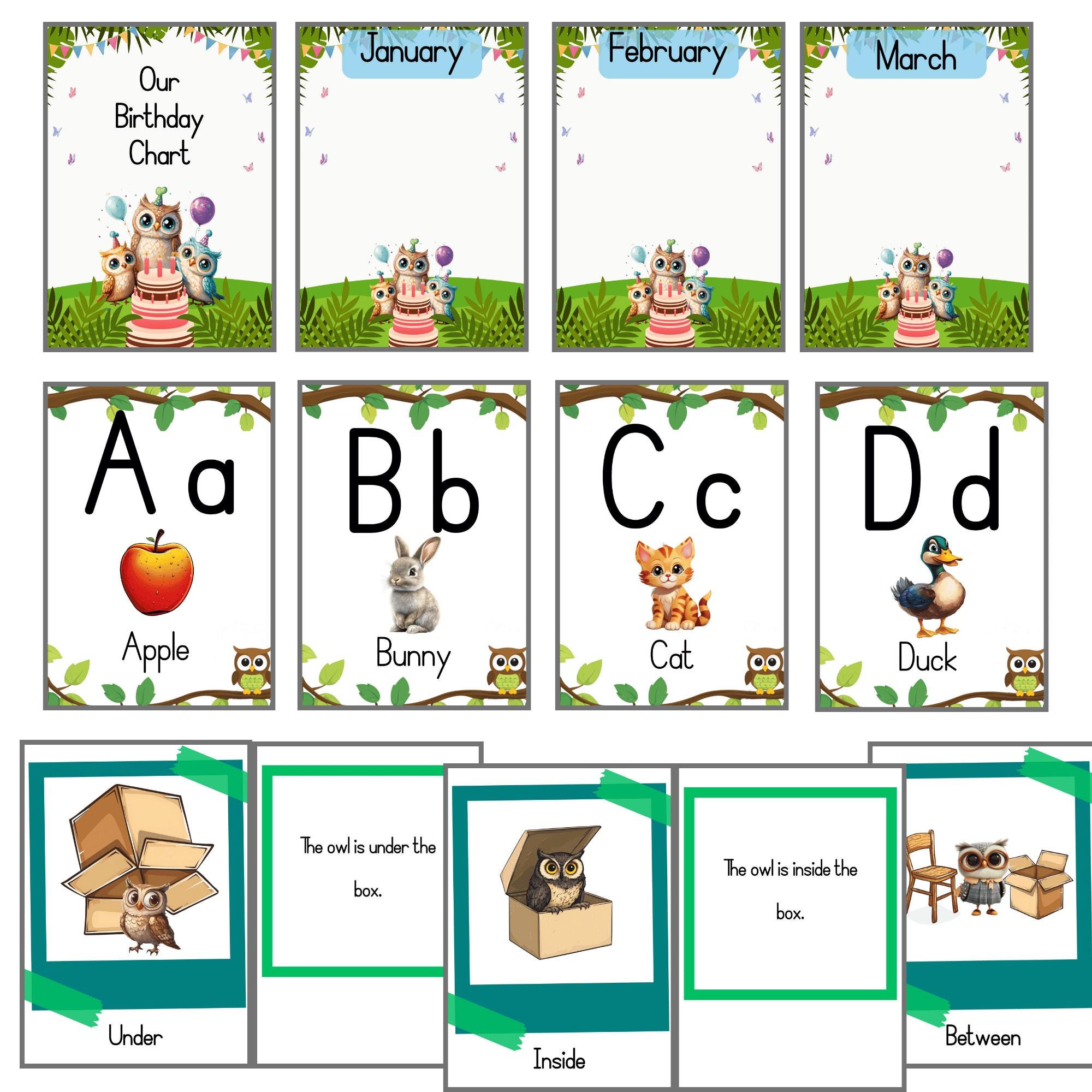 Owl Theme Classroom Decor Bundle Printables - Includes 15 Amazing Owl ...