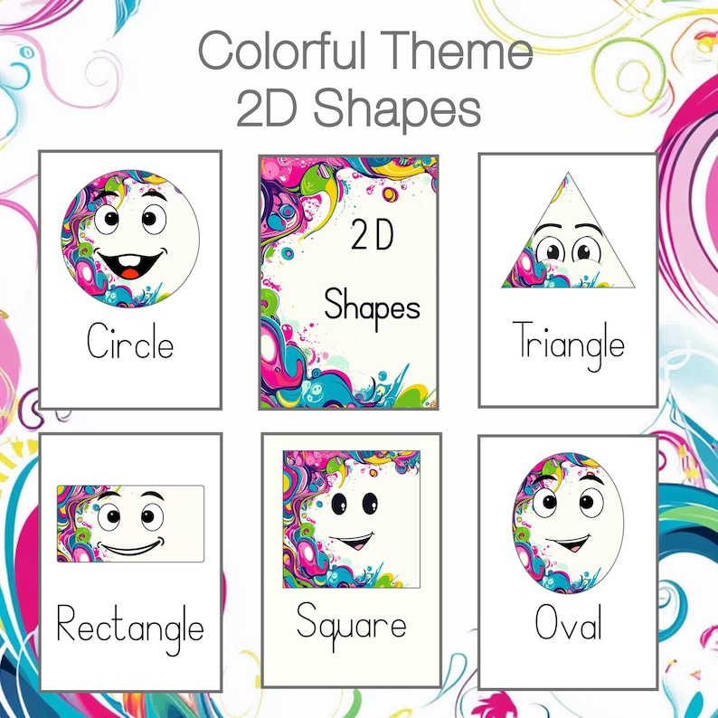 Colorful Classroom Theme | 2D Shapes Posters | Classroom Decor | Math ...