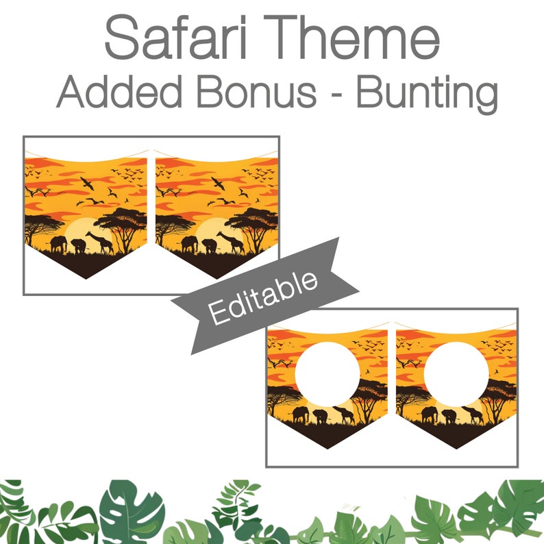 Safari Theme Classroom Decor Bundle Printables Includes 7 Amazing ...