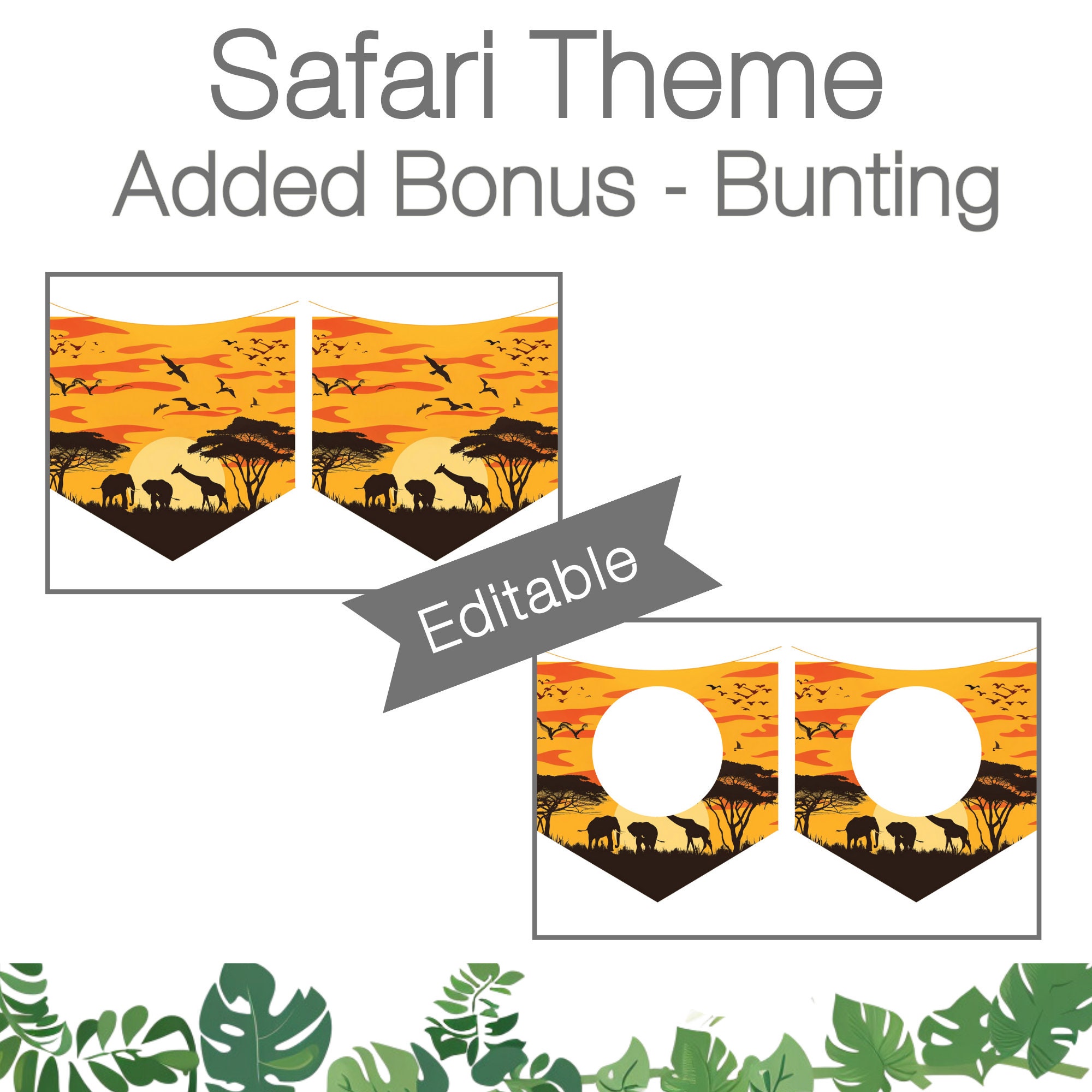 Safari Theme Classroom Decor Bundle Printables Includes 7 Amazing ...