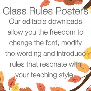 Owl Theme Classroom Rules Posters Printable - Class Rules Posters for ...