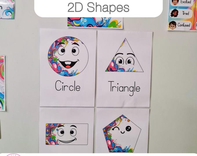 Shapes Poster Classroom | 2D Shapes | Sorting Activities | Math ...