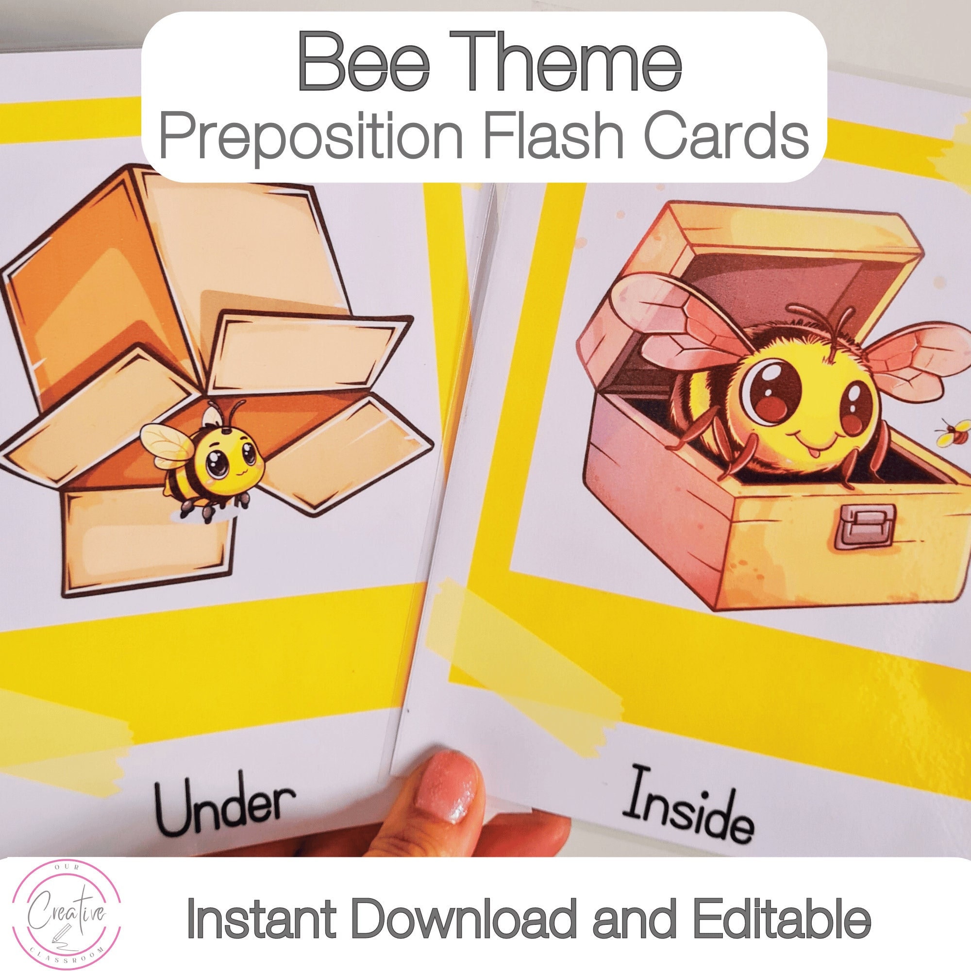 Bee Theme Classroom | Prepositions | Learning Positions With Position ...