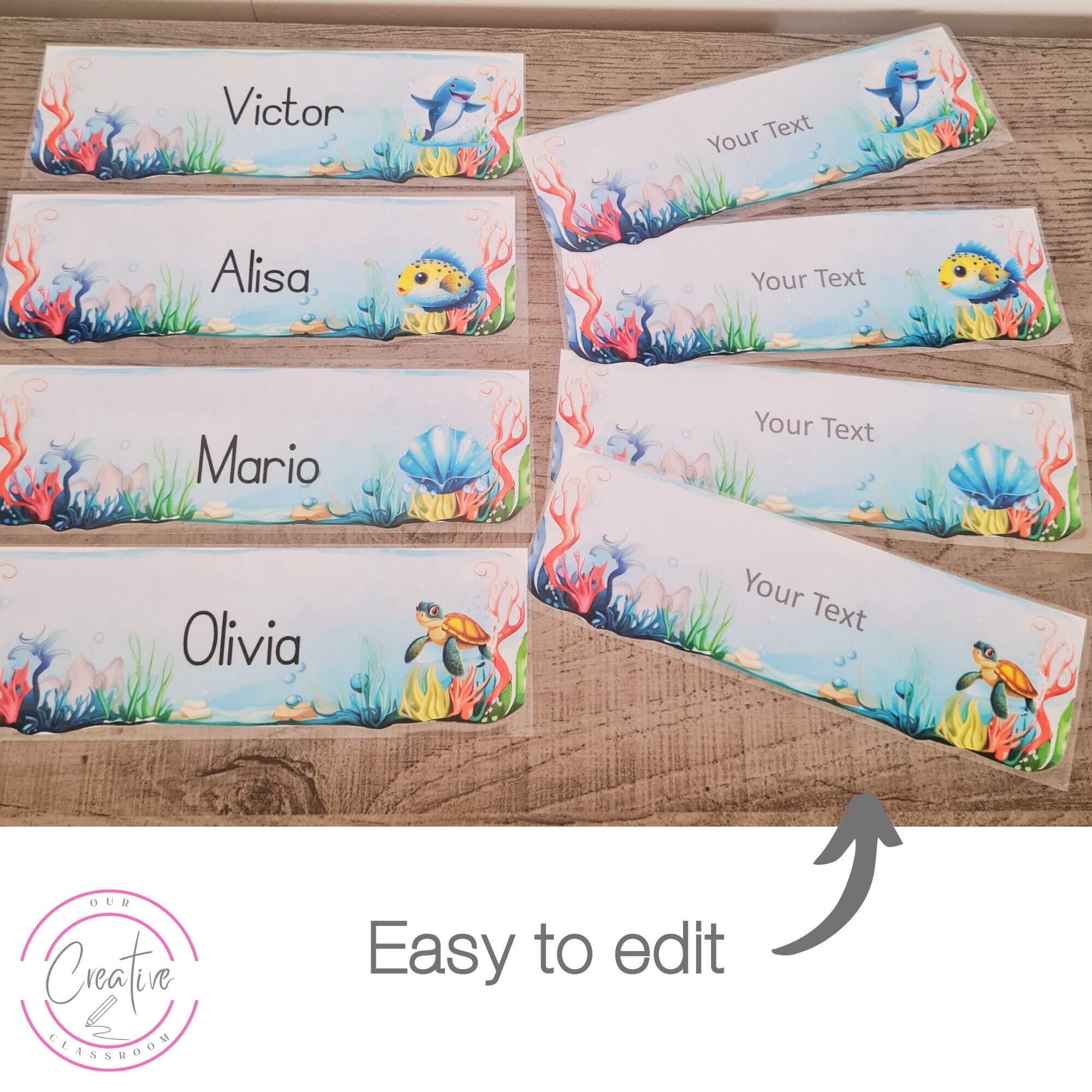 Under the Sea Classroom Theme - Classroom Name Tags Printable | Name ...