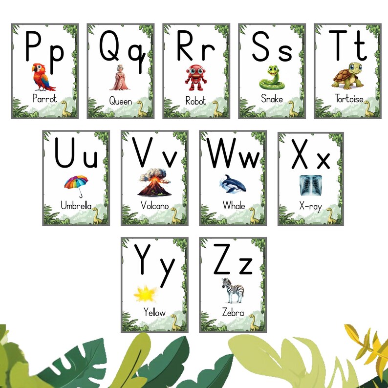 Editable Dinosaur-themed Alphabet Posters | Classroom Decor | Phonics ...
