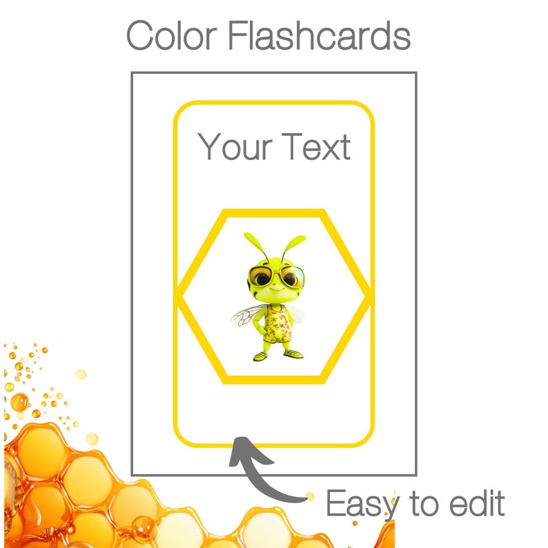 Bee Theme Classroom | Color Flashcards | Color Recognition | Printable ...