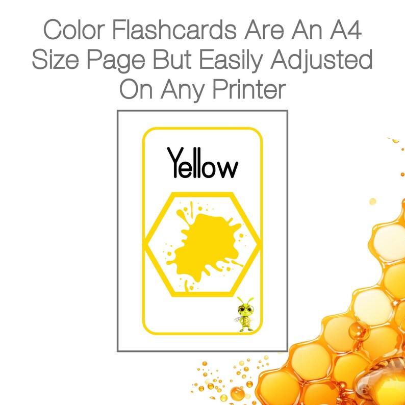 Bee Theme Classroom | Color Flashcards | Color Recognition | Printable ...