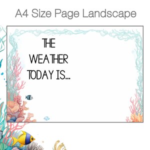 Under the Sea Classroom Theme Kids Weather Chart Printable - All ...