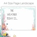 Under the Sea Classroom Theme Kids Weather Chart Printable - All ...