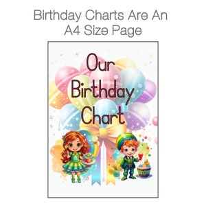 Rainbow Themed Classroom Birthday Chart Ideas Printable - Birthday ...