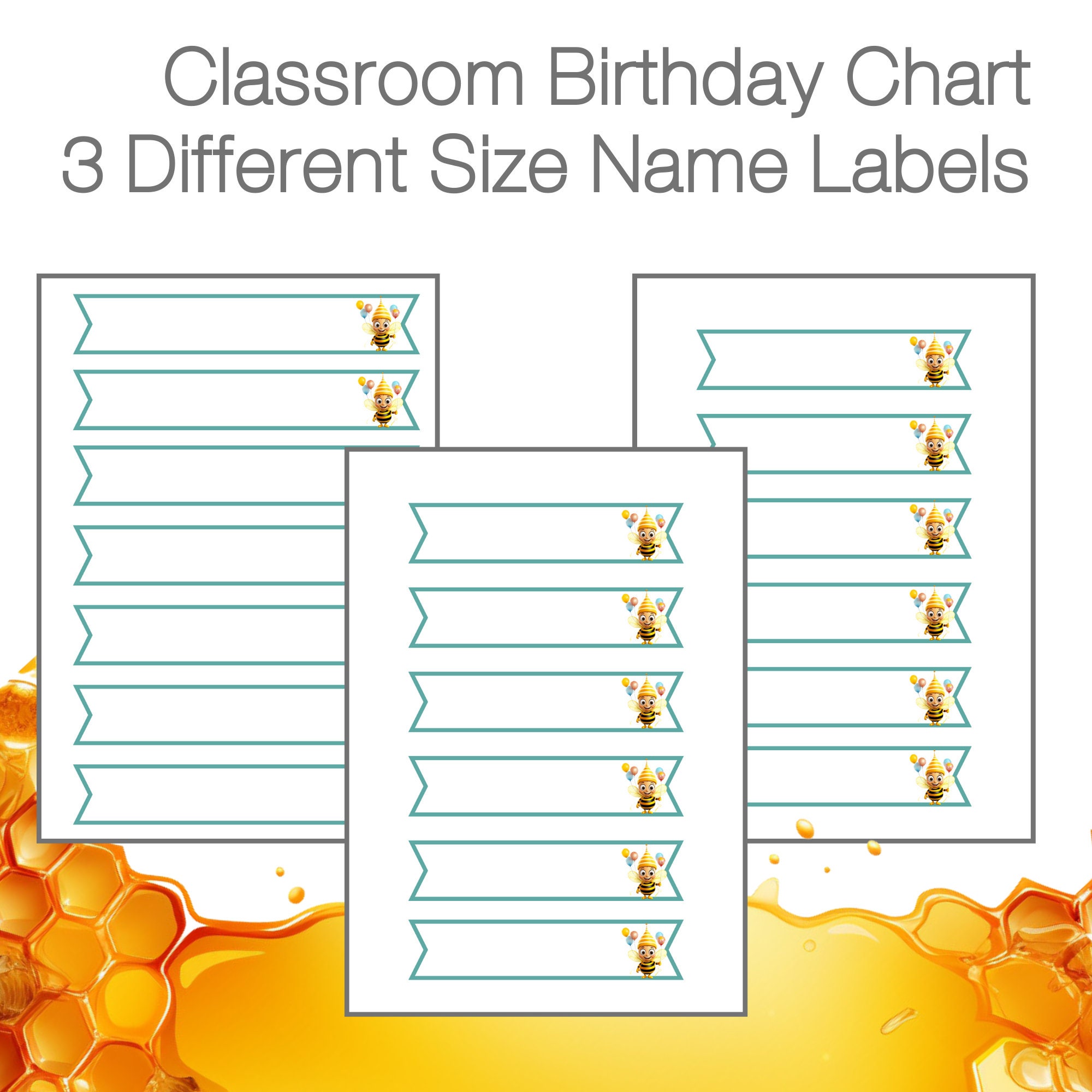 Bee Themed Classroom Birthday Chart Ideas Printable - Birthday Charts ...