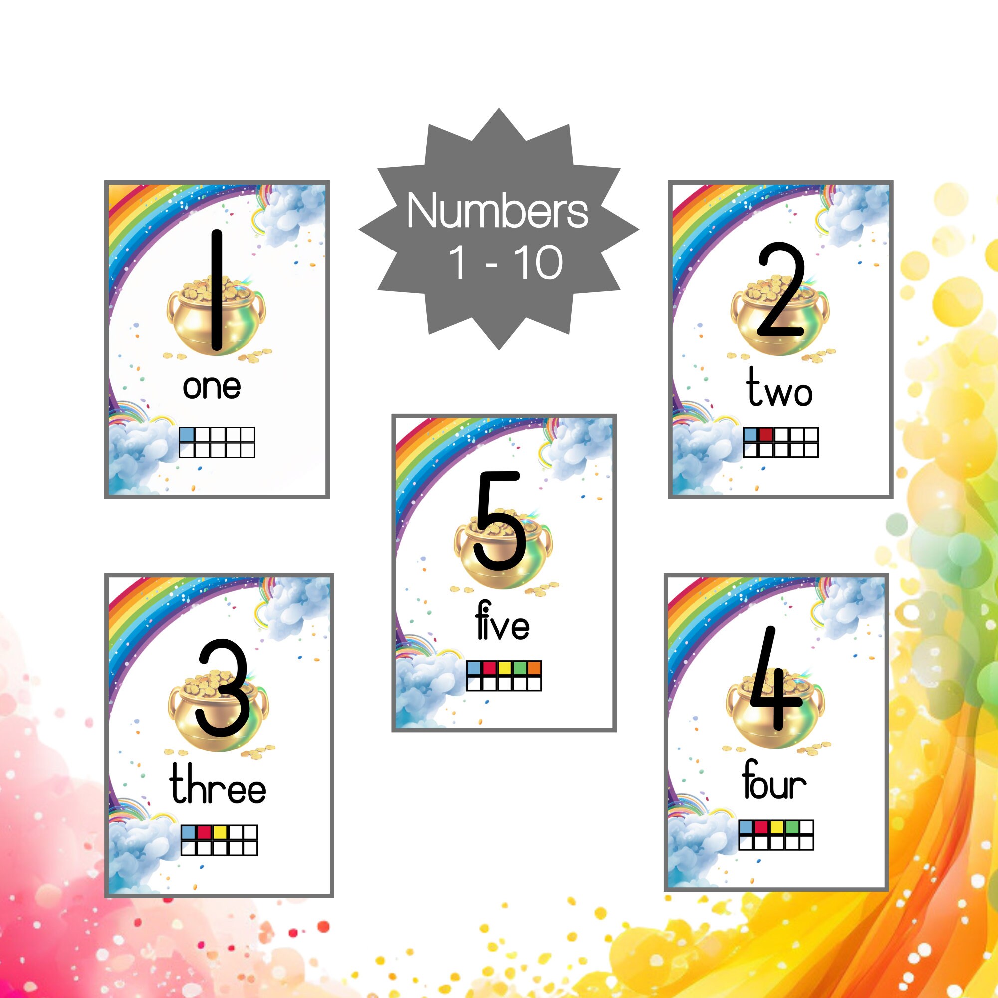 Rainbow Themed Classroom Decor Bundle Printables Includes 7 Amazing ...