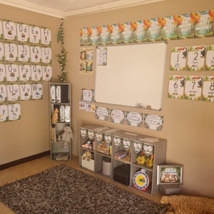 Jungle Theme Classroom Kids Weather Chart Printable - All Seasons ...