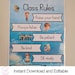 Under the Sea Classroom Theme - Classroom Rules Posters Printable ...