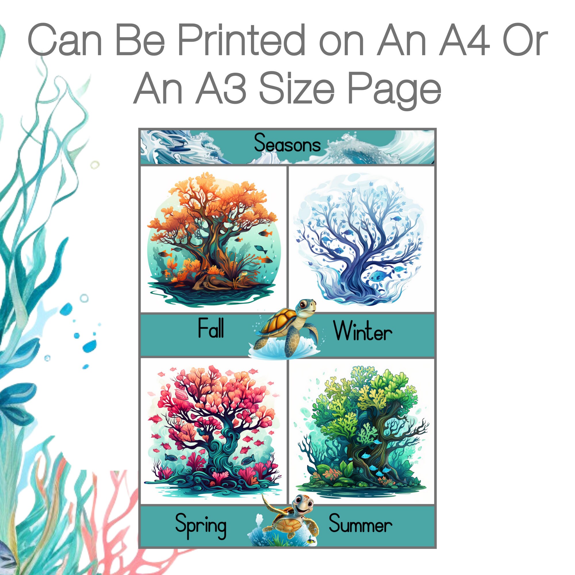 Under the Sea Classroom Theme Kids Weather Chart Printable - All ...