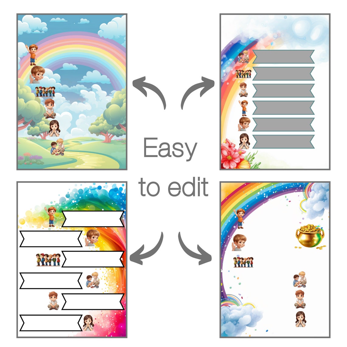 Rainbow Themed Classroom Rules Posters Printable - Class Rules for ...