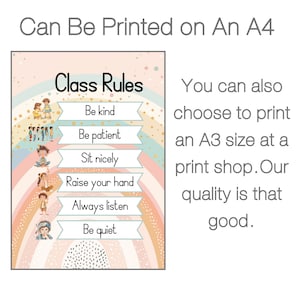 BOHO RAINBOW Classroom Rules Posters | Editable | Pastel Rainbow ...