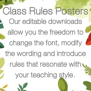 Dinosaur-themed Classroom Rules Posters Printable - Class Rules for ...