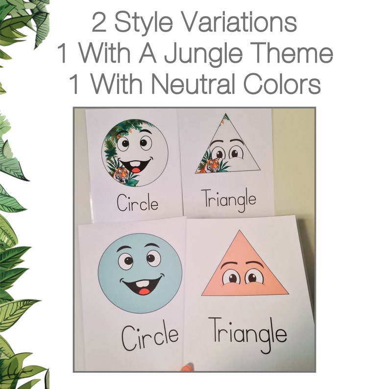 Jungle Classroom Theme 2D Shapes Math Shape Posters Printable 2D Shapes ...