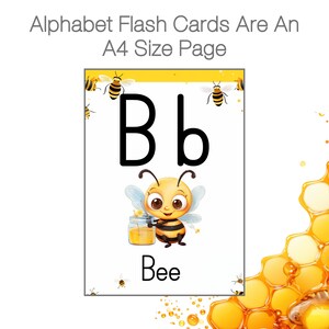 Bee Themed Classroom Alphabet Flashcards PDF Printable - Alphabet ...
