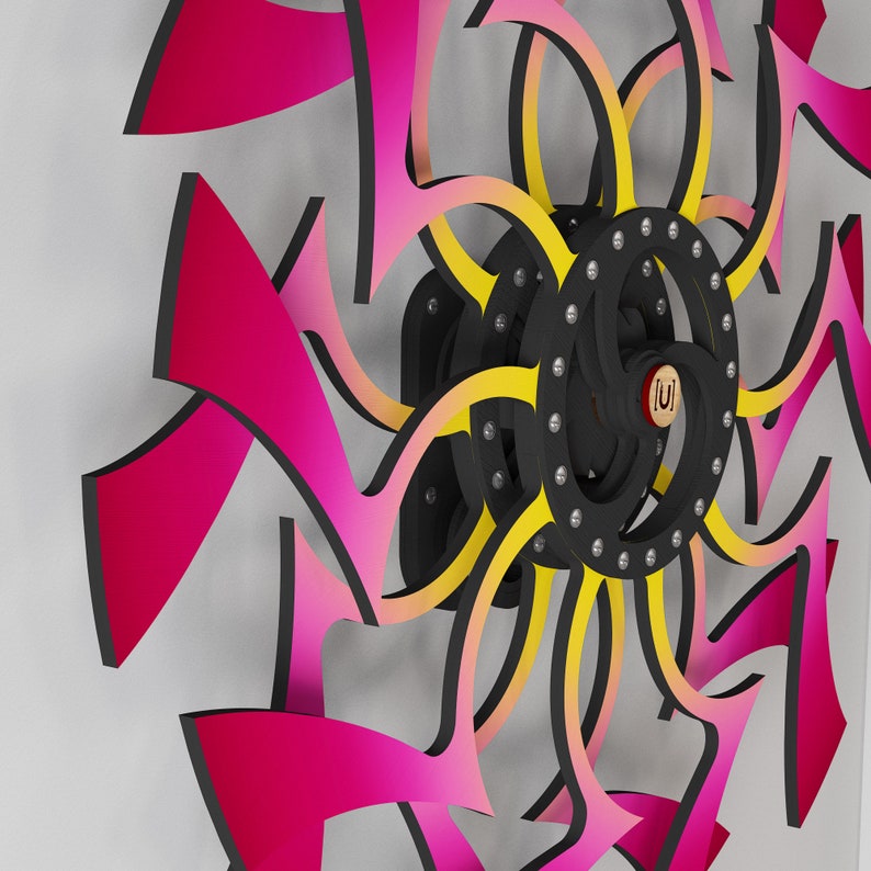 Dahlia Kinetic Wall Sculpture: Handmade Wooden Infinity Spin Art - Etsy