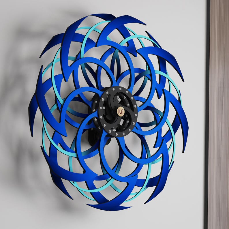 Storm Kinetic Wall Sculpture: Handmade Wooden 3D Infinity Spin Art - Etsy