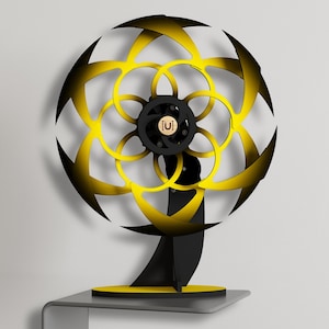 Lotus-desk Kinetic Sculpture, Wall or Desk Sculpture, Art, Sacred ...