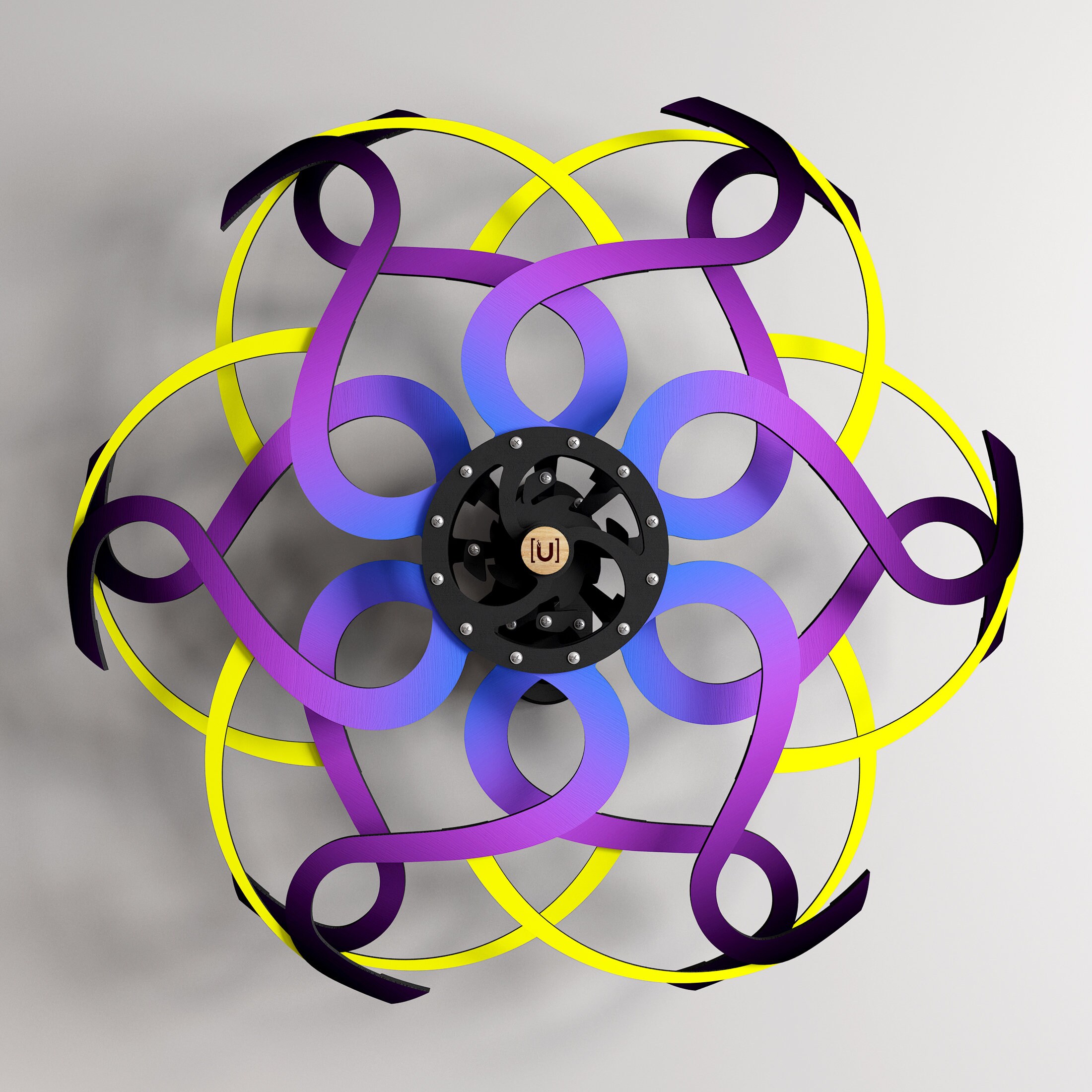 Medusa Kinetic Wall Sculpture: Handmade Wooden Infinity Art - Etsy