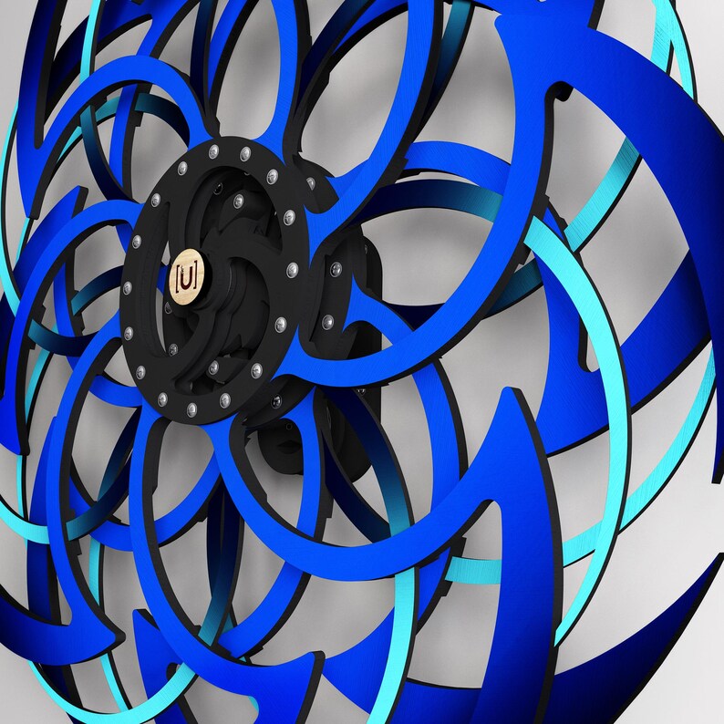 Storm Kinetic Wall Sculpture: Handmade Wooden 3D Infinity Spin Art - Etsy