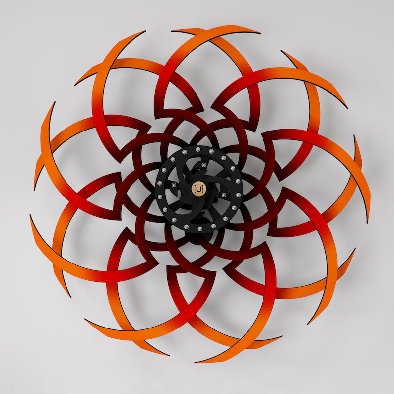 Sunflower Kinetic Wall Sculpture: Handmade Wooden Infinity Spin Art - Etsy