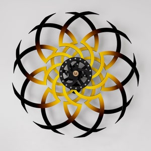 Sunflower Kinetic Wall Sculpture: Handmade Wooden Infinity Spin Art - Etsy