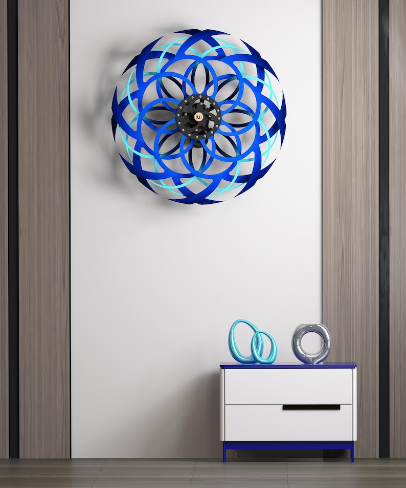 Storm Kinetic Wall Sculpture: Handmade Wooden 3D Infinity Spin Art - Etsy