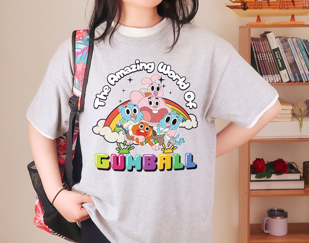 The Amazing World of Gumball Shirt Gumball and Darwin Rainbow Portrait ...