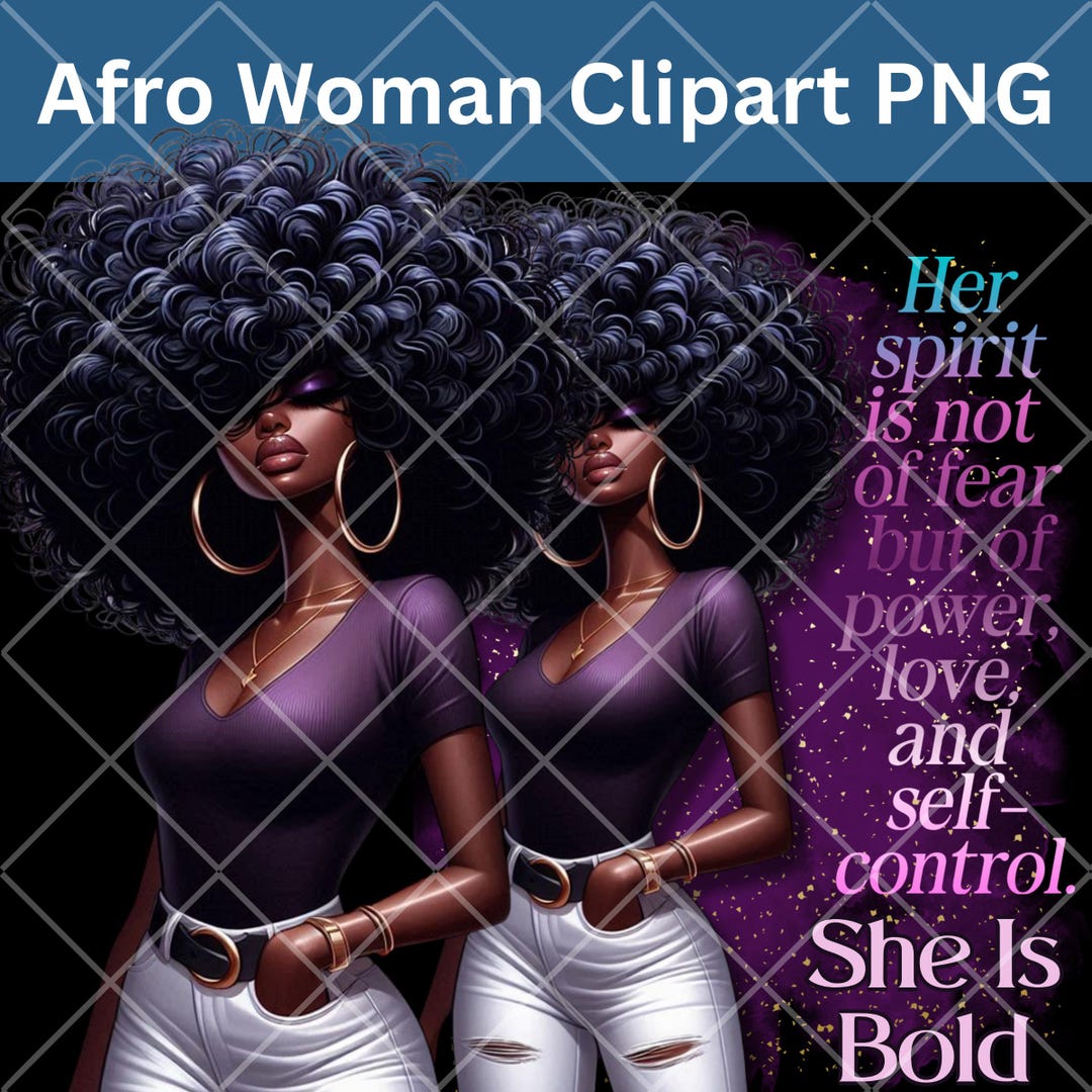Black Girl Magic Clipart PNG: Afro Woman, Christian Affirmation ...