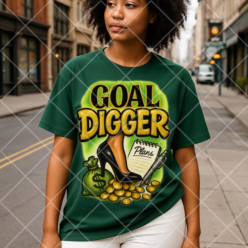 Goal Digger Graffiti PNG | Airbrush Style Digital Art for T-shirts ...