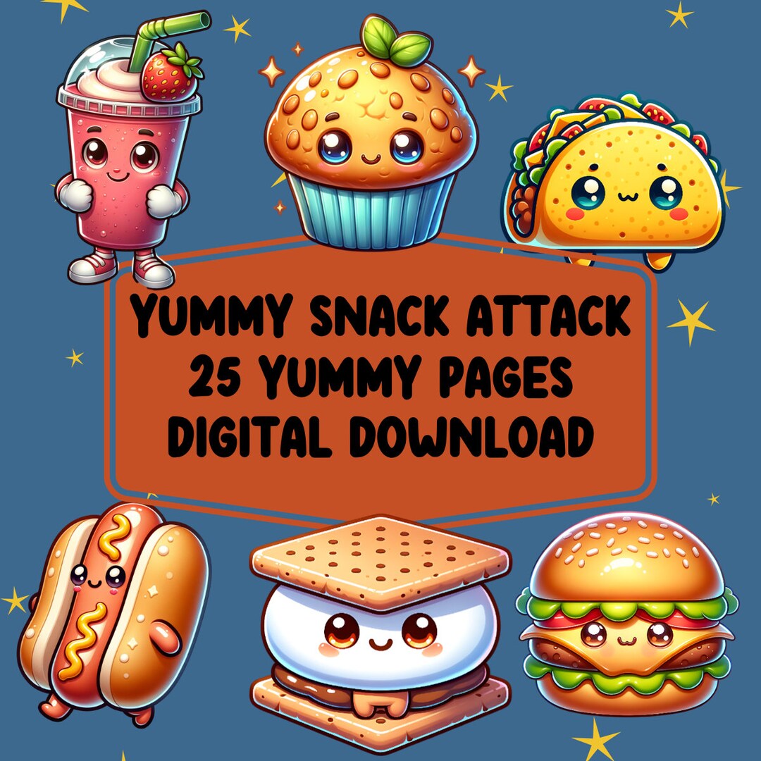 Cute Yummy Snack Printable Coloring Pages Toddlers Coloring, Pre ...