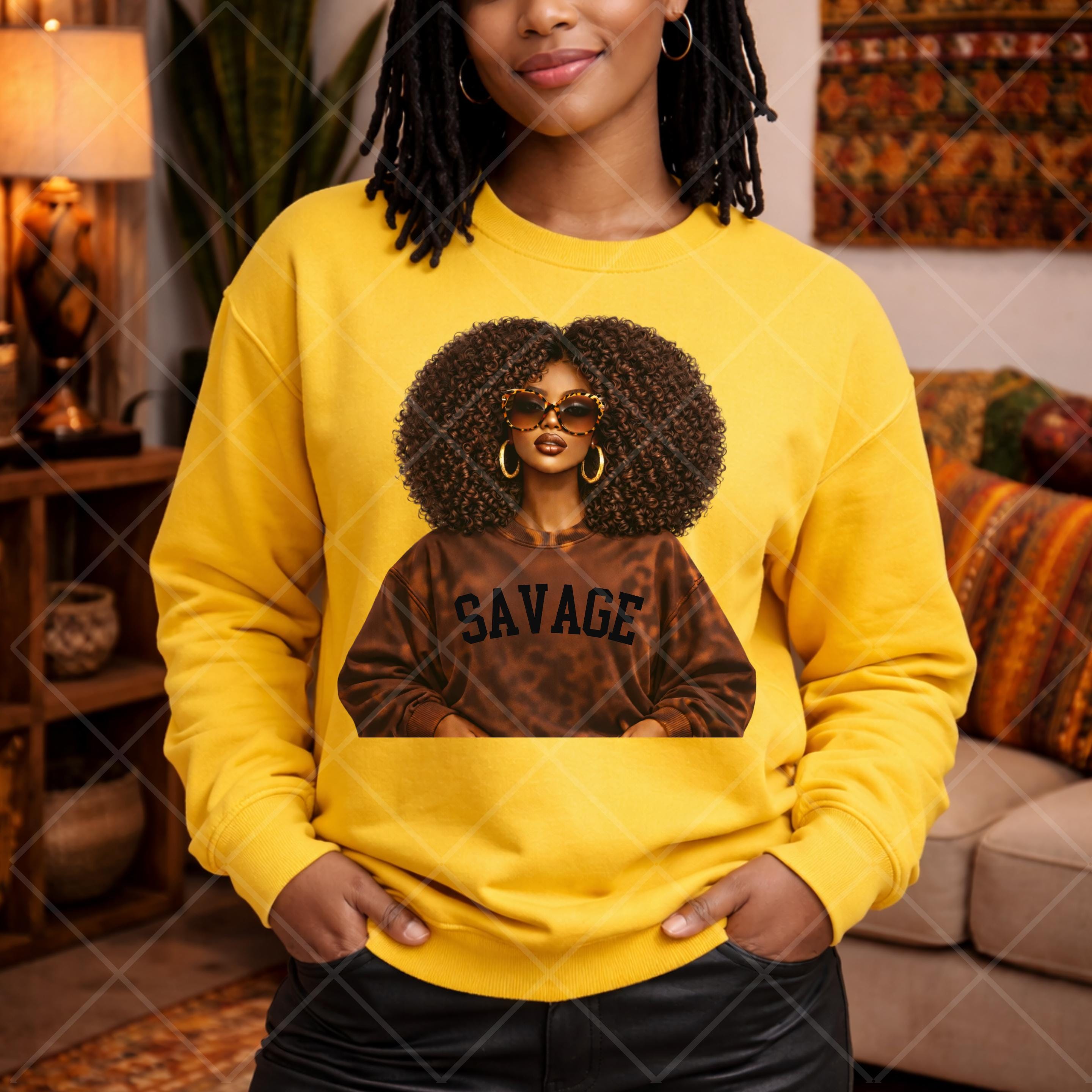 Afro Glam PNG Bundle | Black Woman Clipart, Sublimation Designs ...