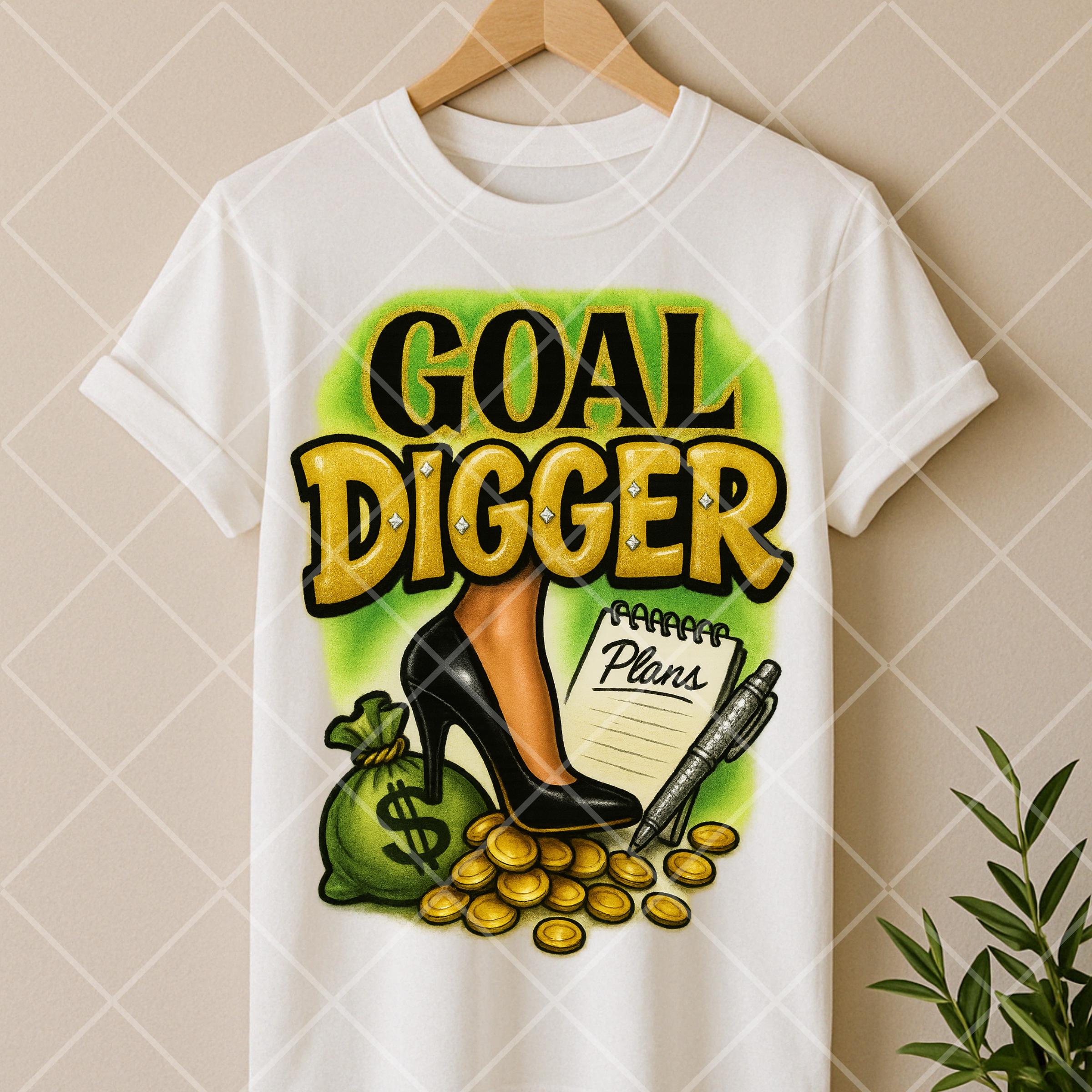 Goal Digger Graffiti PNG | Airbrush Style Digital Art for T-shirts ...