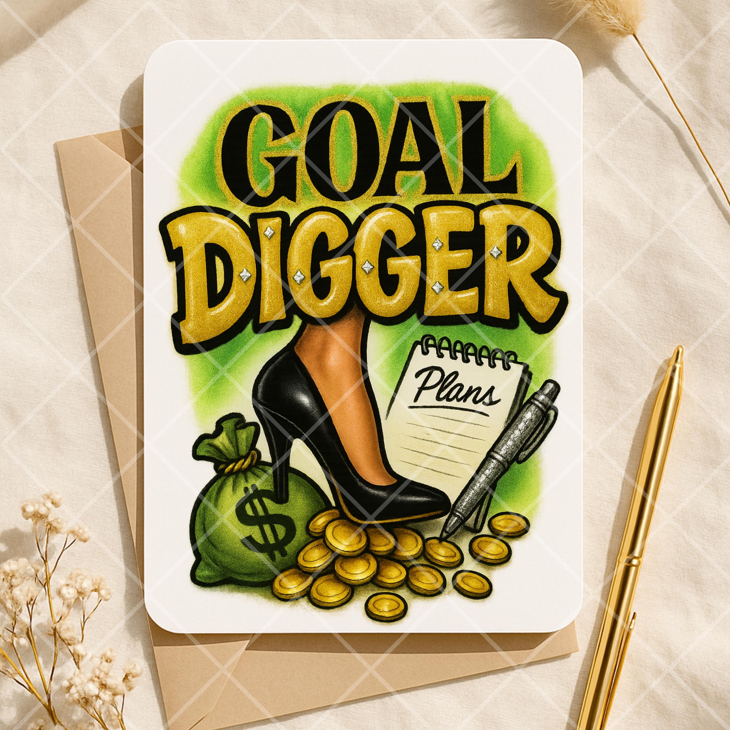 Goal Digger Graffiti PNG | Airbrush Style Digital Art for T-shirts ...