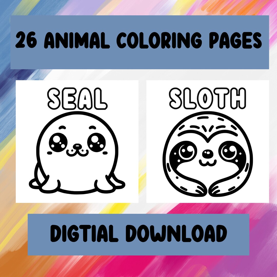 My First Cute Animals Coloring Pages Toddlers, Pre-schoolers, and ...