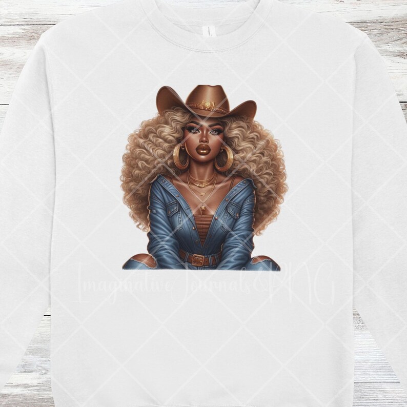 Afrocentric Cowgirl Clipart: Black Woman, Western Style (digital ...