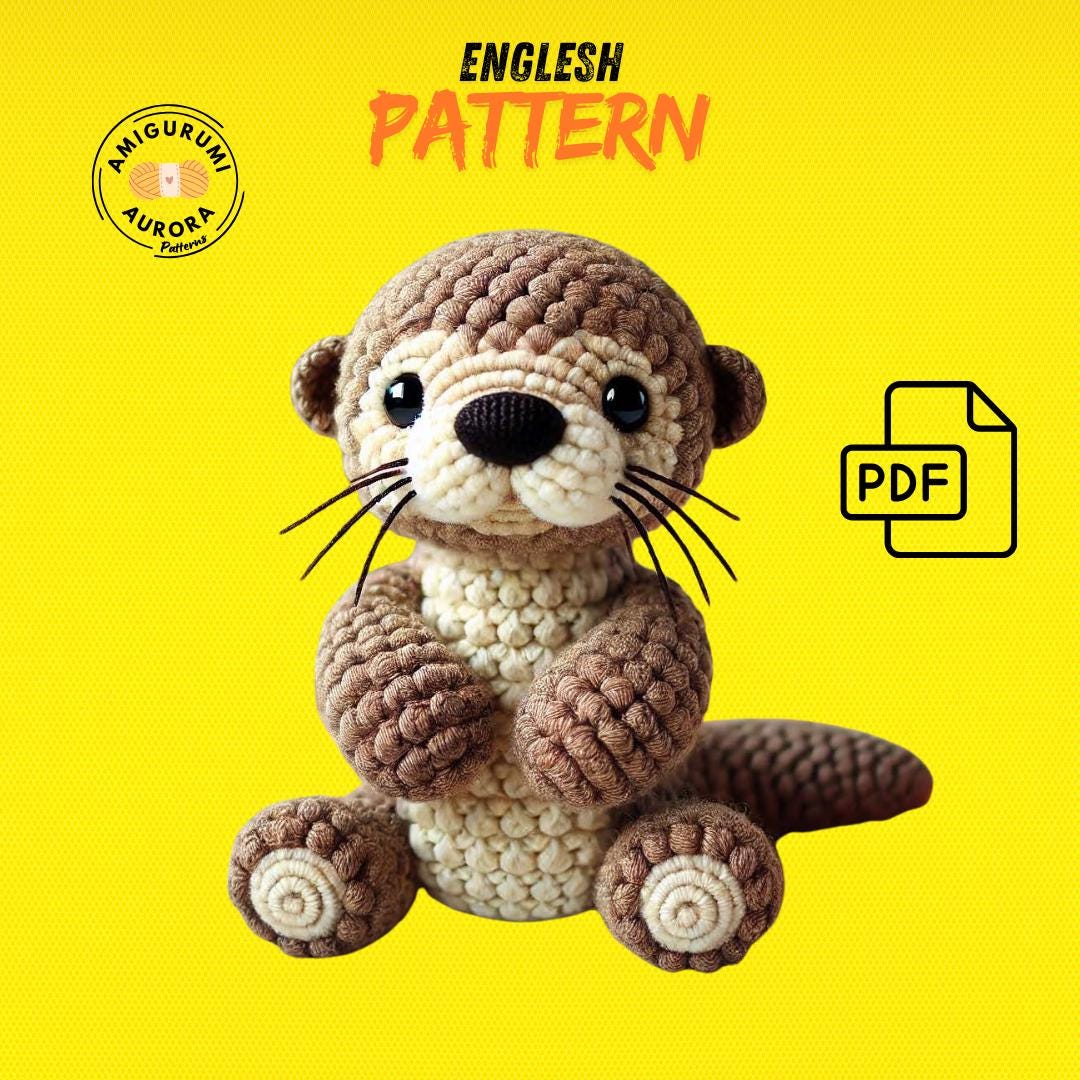 Amigurumi Sea Otter Crochet Pattern PDF, Cute Plush Otter Tutorial, DIY ...